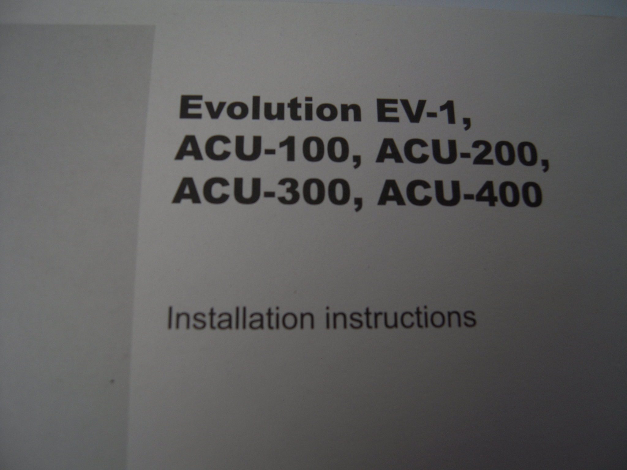Raymarine EV-1 ACU-100 ACU-200 ACU-300 ACU-400 Install Instructions ...