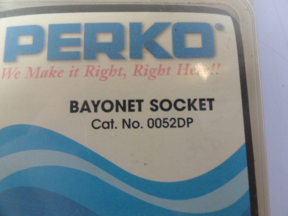 Perko 0052DP Bayonet Socket - Free US Shipping - Max Marine Electronics