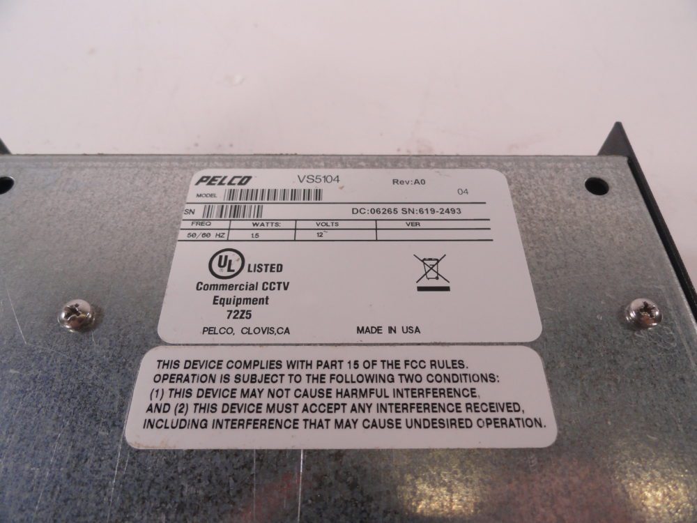 Pelco VS5104 Sequential Switcher - Free US Shipping - Max Marine ...