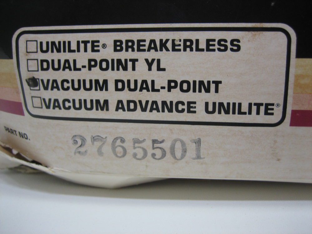 Mallory **NEW** Dual Point Vacuum Distributor 2765501 for Chevy Marine ...