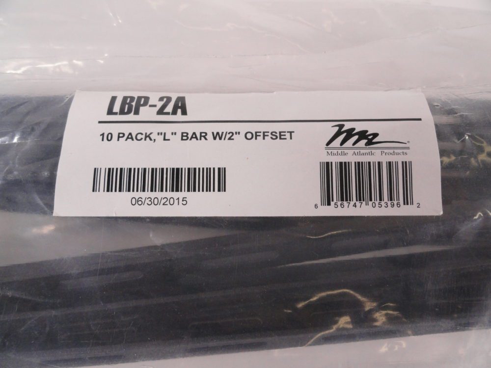 Middle Atlantic Products LBP-2A L Bar w/ 2" Offset (QTY 10) - Free US ...