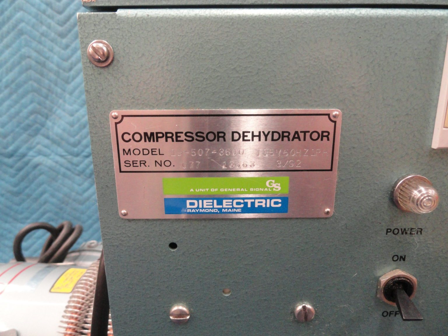 Dielectric 19-507-3600 Portable Compressor Dehydrator - Local Pickup ...
