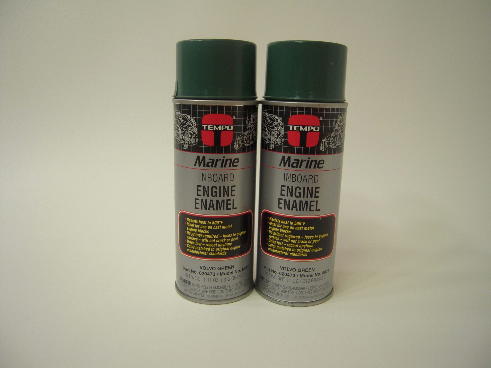 Tempo *NEW*QTY 2* 020473 Volvo Green Engine Enamel Spray Paint/ Touch ...