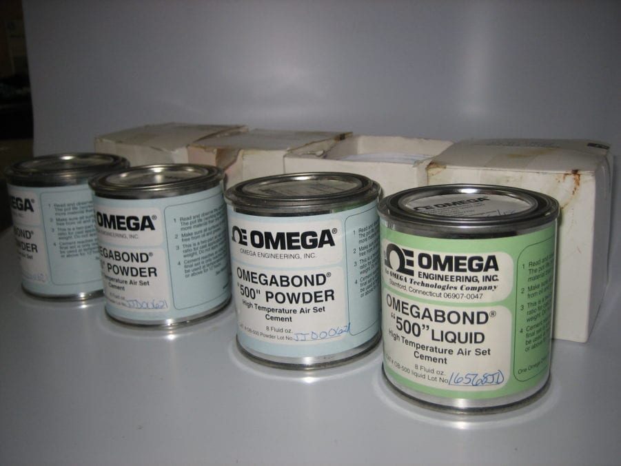 Omegabond Omega Bond High Temp Cement OB-500 LOT OF LIQUID & POWDER Exp ...