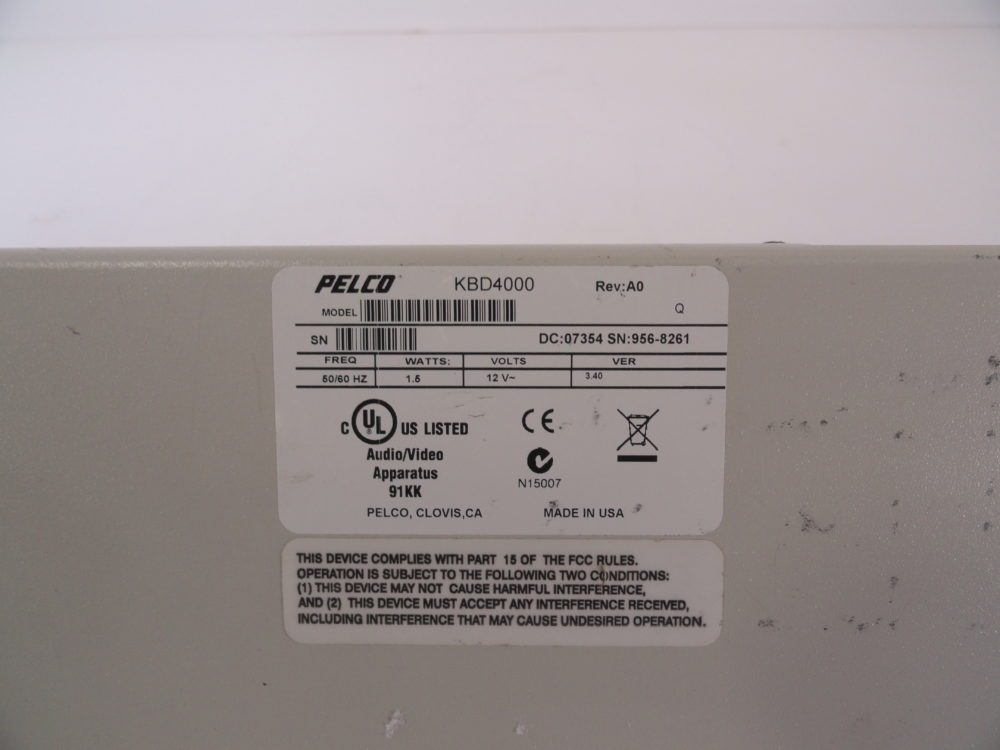 Pelco KBD4000 Controller w/ MX4004CD Duplex Color Multiplexer - Free US ...