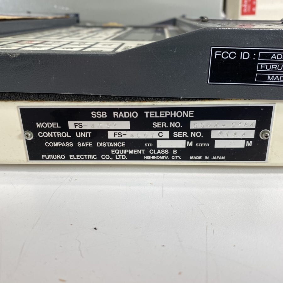 Furuno FS-4000 4001 4001T SSB Radio Telephone Transceiver Tuner ...