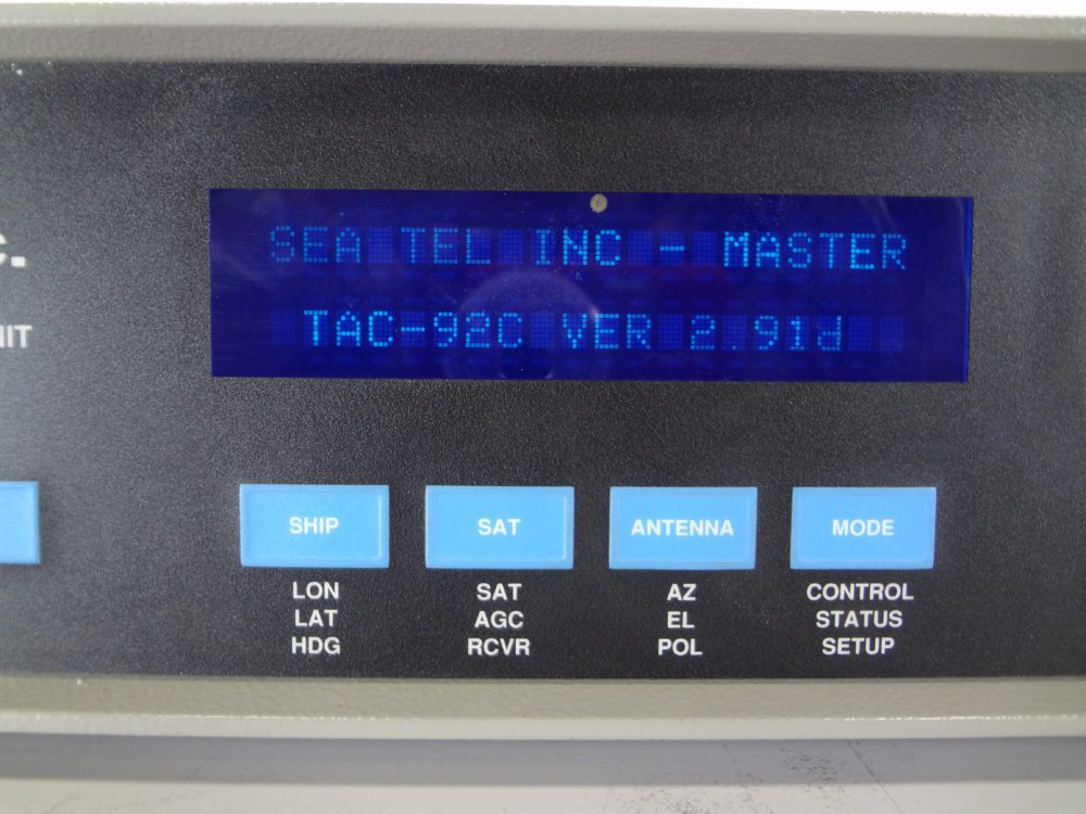 Sea-Tel Inc. Satellite Tracking Antenna Control Unit TAC-92C V. 2.91d ...