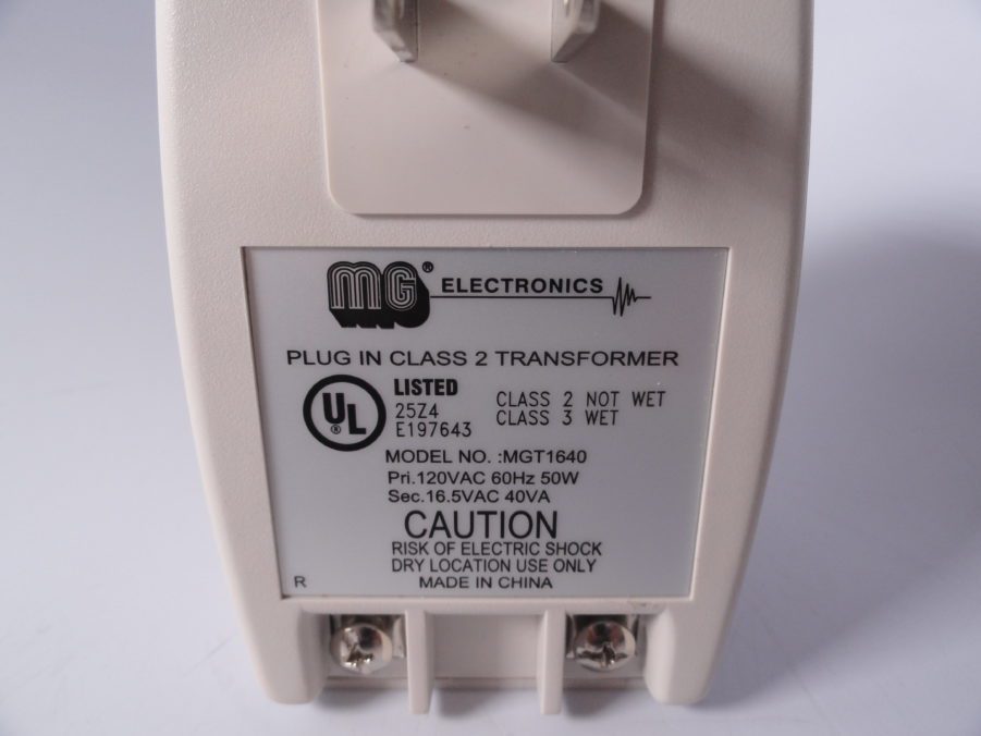 MG Electronics MGT1640 Plug In Class 2 Transformer - Max Marine Electronics