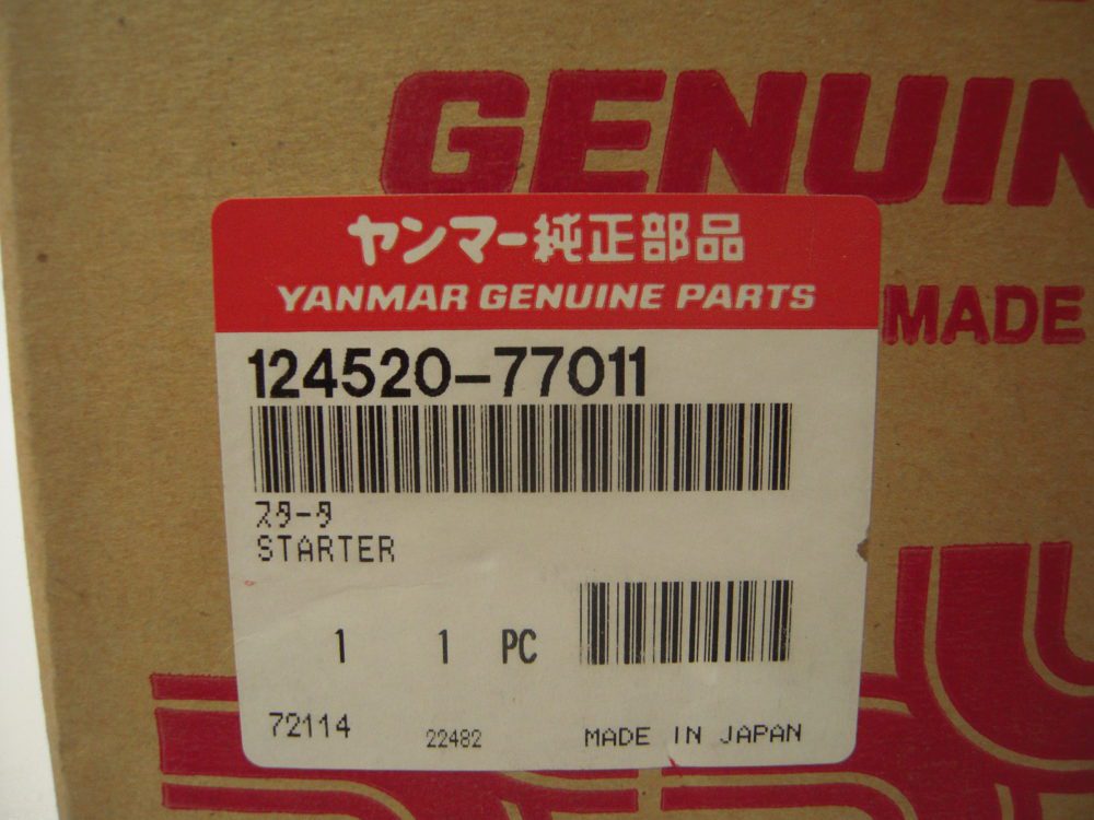 Yanmar 124520-77011 3TN-75RJ Starter *NEW IN BOX*OEM* - Max Marine ...