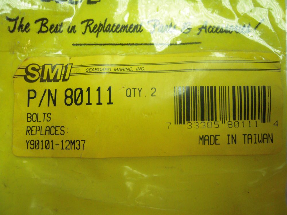 SMI *QTY 4* 80111 Bolt *REPLACES Yamaha 90101-12M37*NEW OLD STOCK ...