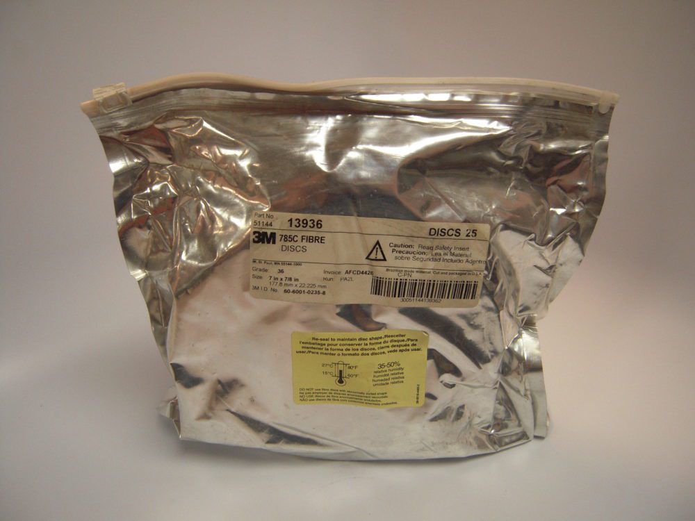 3M *NEW* 51144 13936 785C Fibre Disc Roll 7x 7/8in 36 Grit *25 DISCS ...