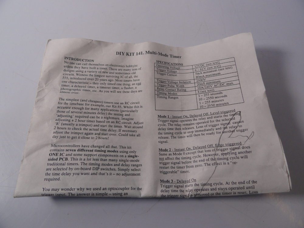 DIY Electronics Kit 141 Multi-Mode Timer - Free US Shipping - Max ...