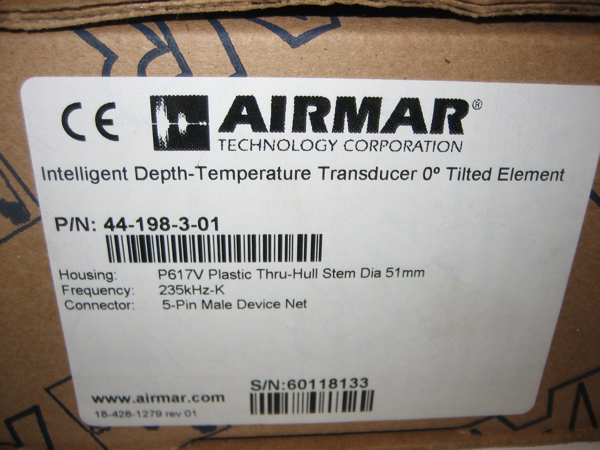 Airmar 44-198-3-01 IDT-N2000 Smart Depth Temp Transducer NMEA2000 ...
