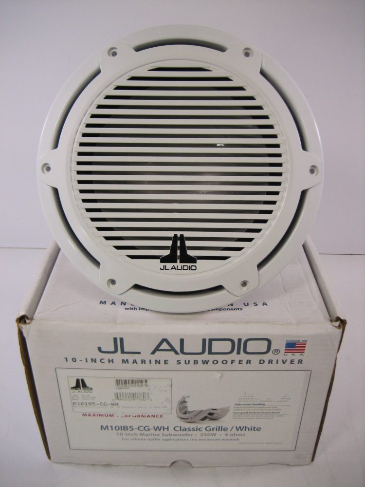 JL AUDIO M10IB5-CG-WH 10" MARINE BOAT 250W SUBWOOFER BASS SUB SPEAKER ...