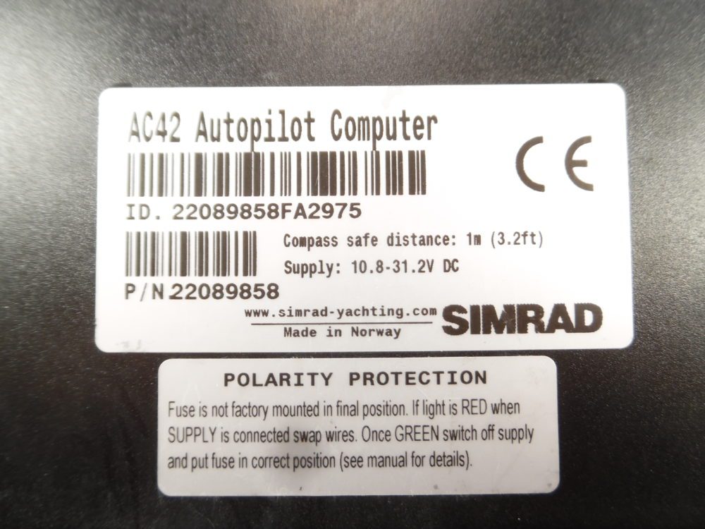 Simrad AC42 Autopilot Computer 22089858 - For AP24/AP28 - Tested ...