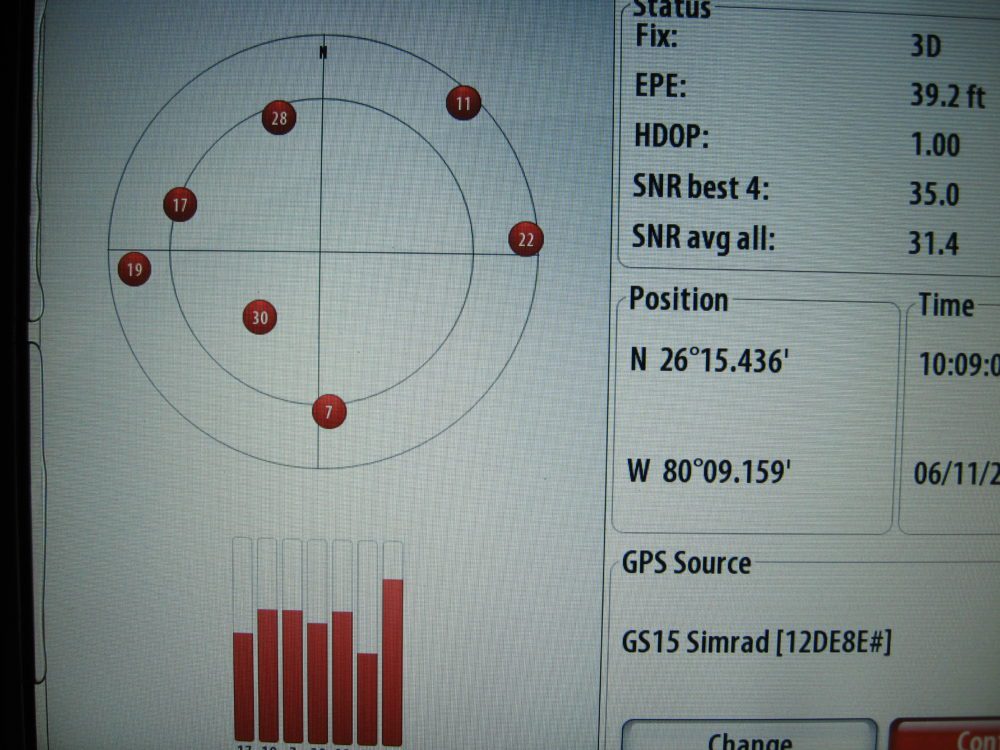 Simrad GS-15 GPS Antenna W/ Base + NMEA2k To Simnet Drop cable - Tested ...