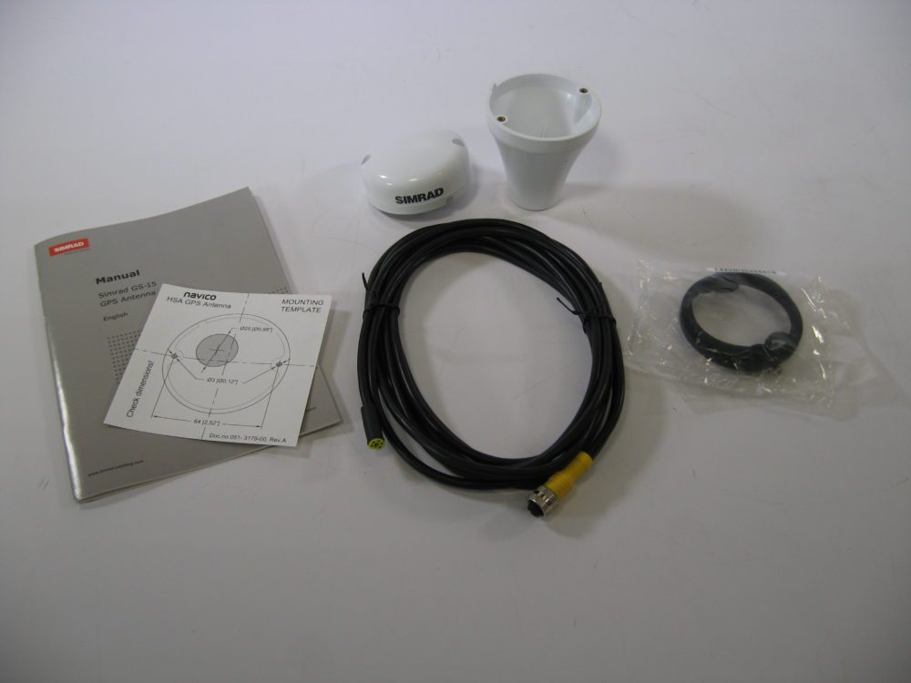 Simrad GS-15 GPS Antenna W/ Base + NMEA2k To Simnet Drop cable - Tested ...