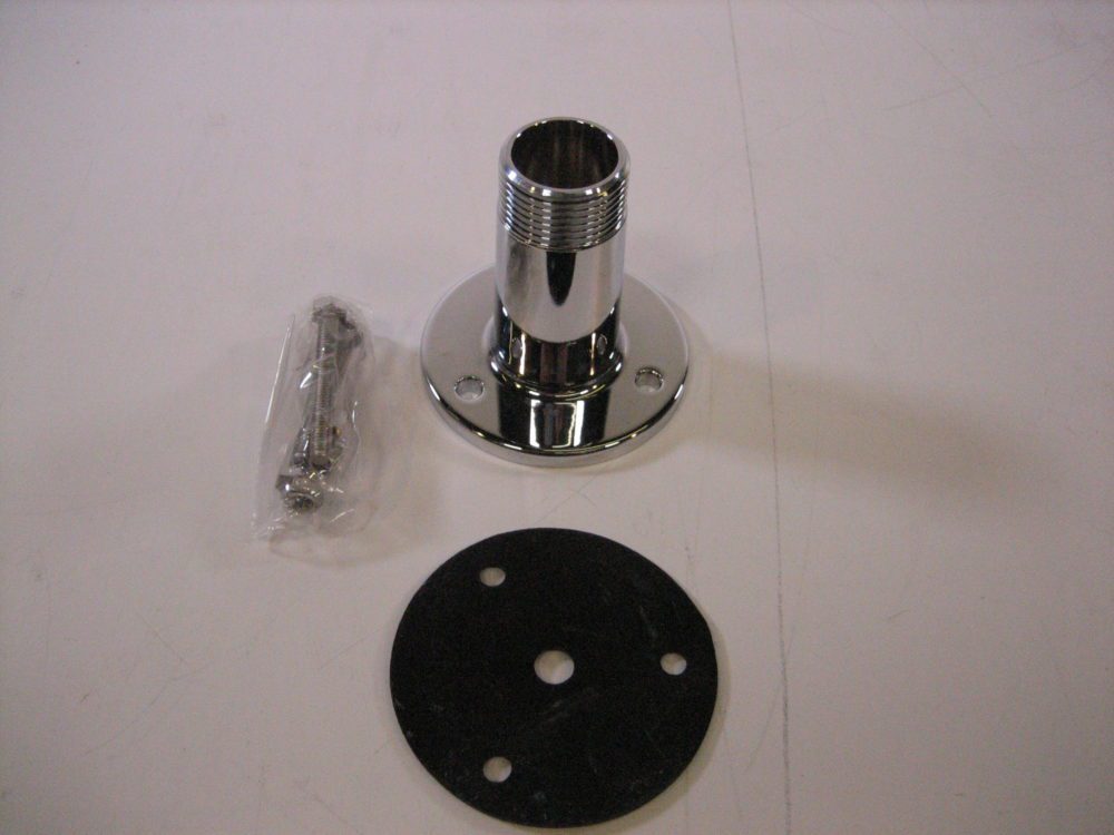 3" Stainless Steel Fixed Antenna Mount 1-1/4" Threads - New Old Stock ...