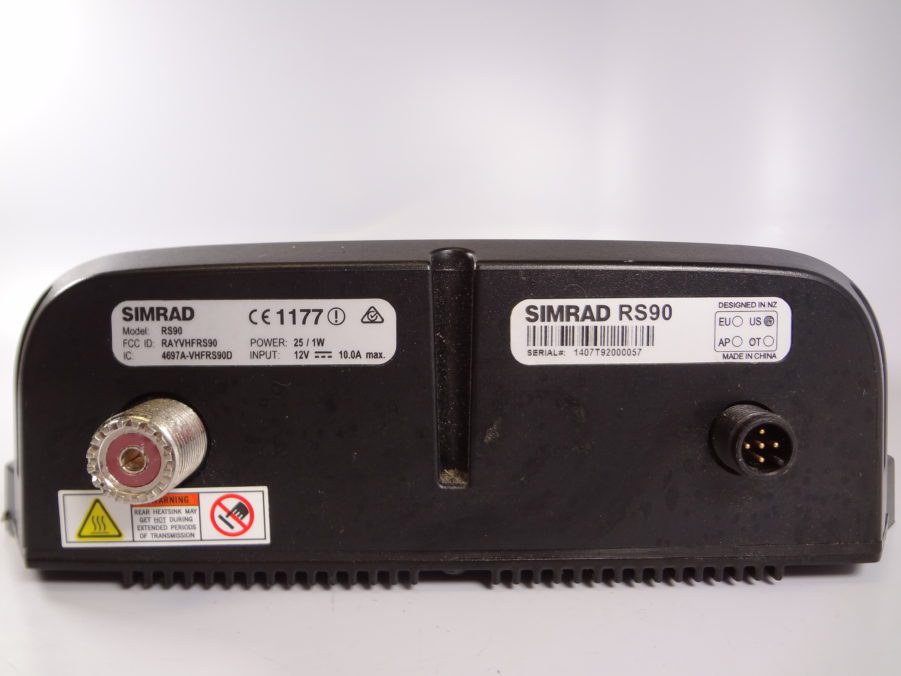 Simrad RS90 VHF/FM Radio Transceiver Unit with Handset & Speaker Parts ...