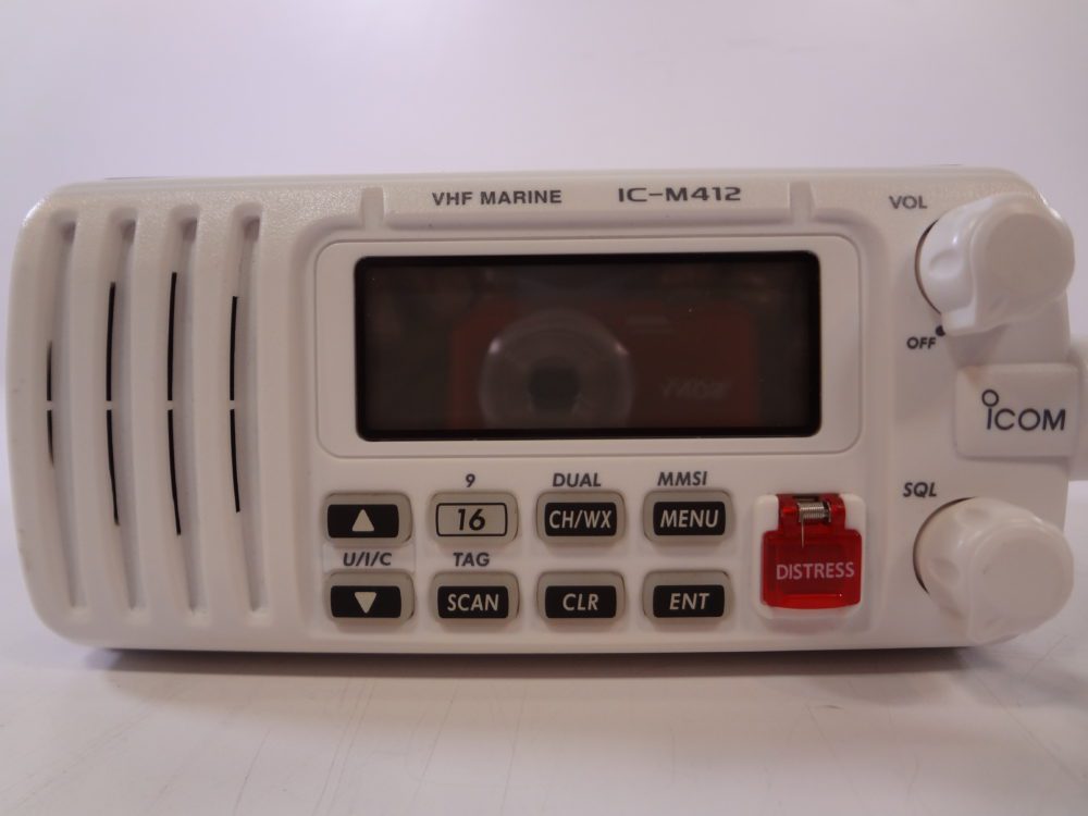 Icom IC-M412 Submersible VHF Marine Radio Transceiver Unit w/ HM-164SW ...
