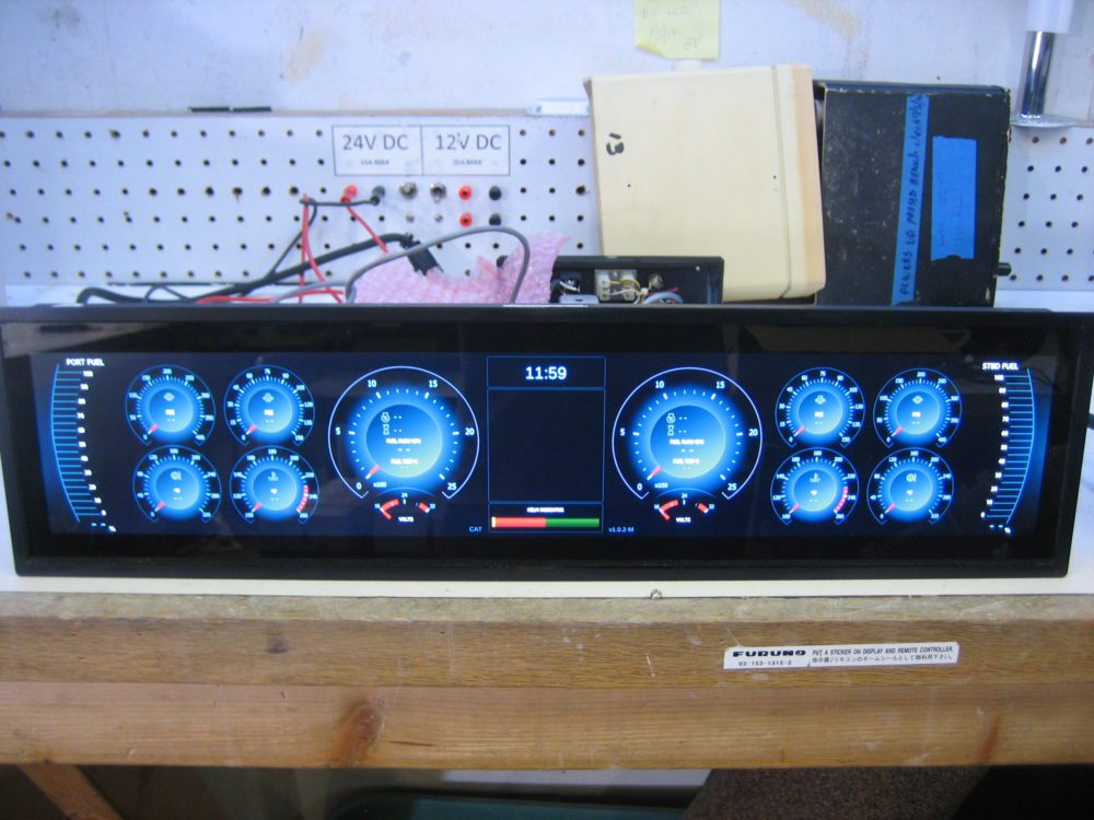 Oceanic Systems / Offshore 4161 J1939 NMEA2000 Glass Dual Multi Engine ...