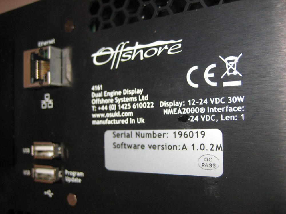 Oceanic Systems / Offshore 4161 J1939 NMEA2000 Glass Dual Multi Engine ...