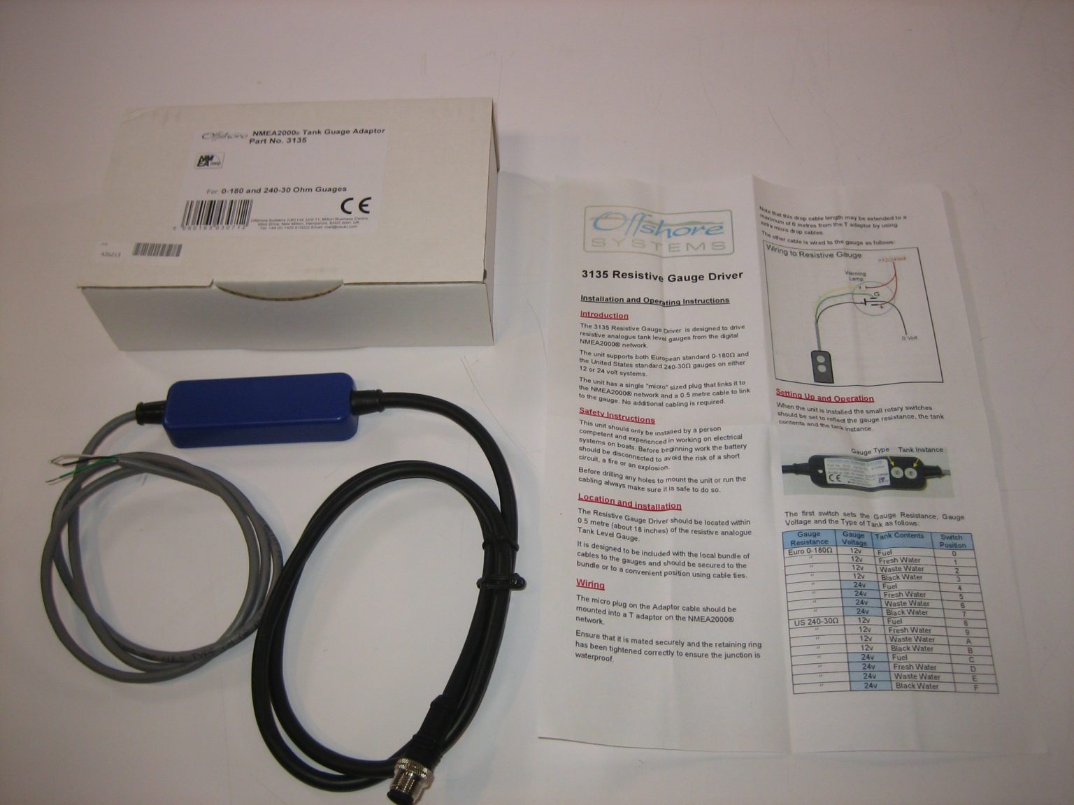 Offshore Dynamics/Oceanic Systems 3135 Analog to NMEA 2000 Tank Fluid ...