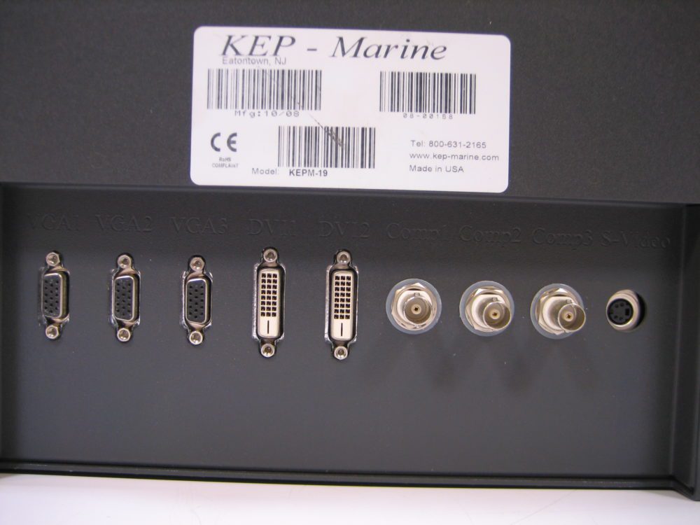 KEP Marine KEPM-19 19" Sunlight Viewable Marine Monitor Extra long DVI ...