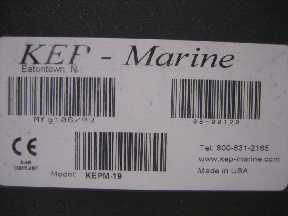 KEP Marine KEPM-19 19" Sunlight Viewable Marine Monitor Tested Good ...