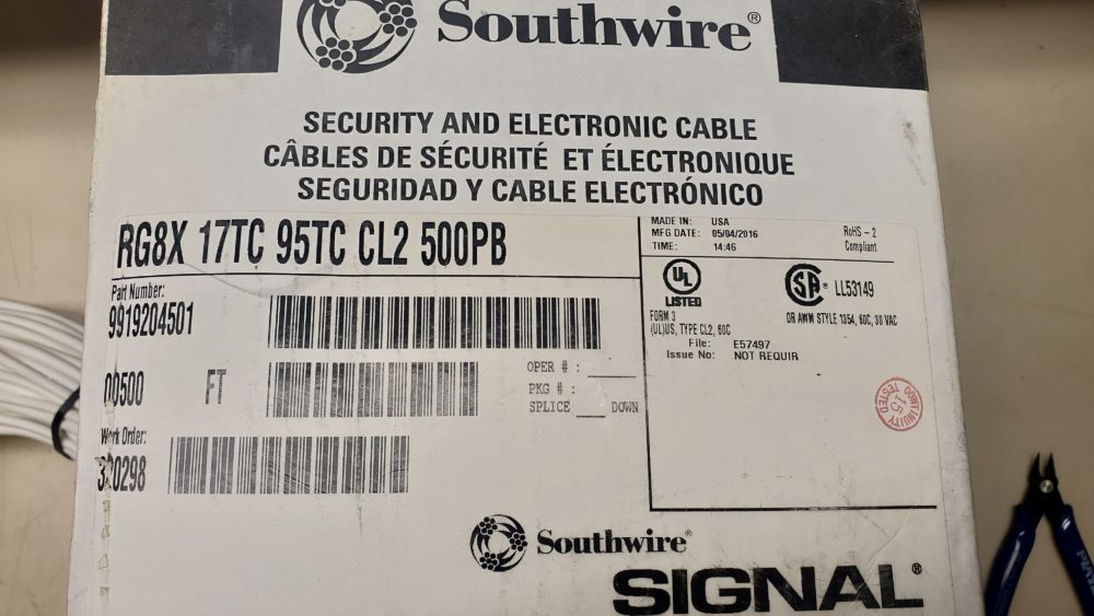 RG8X Mini 8 Marine Grade Tinned Copper Core Coax Cable - White - 350 ...