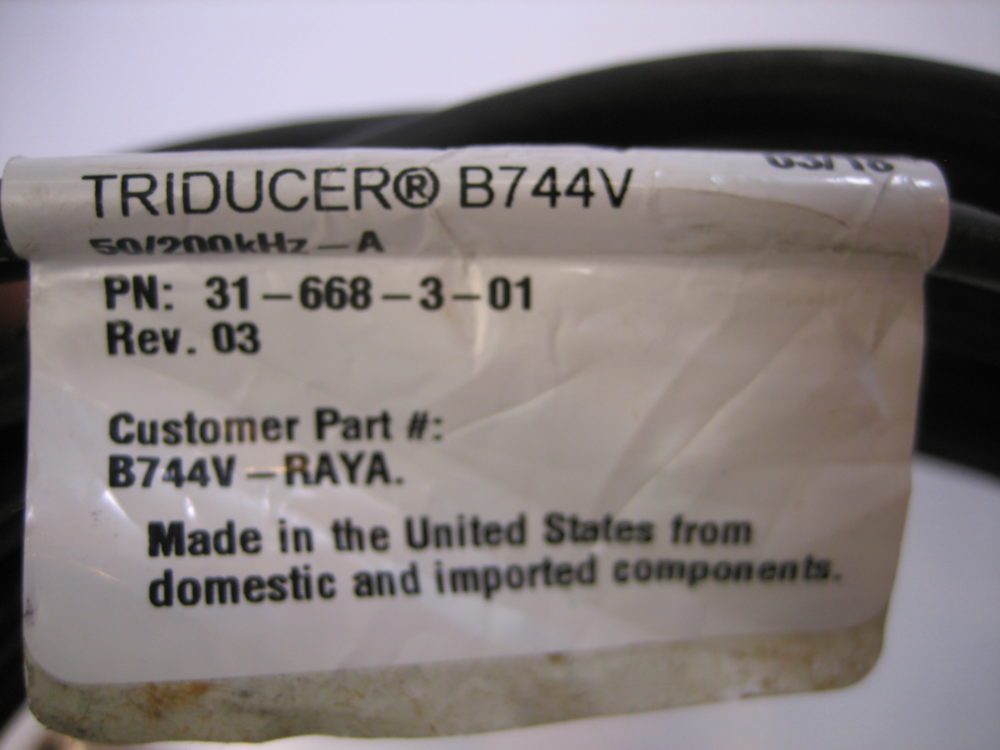 Raymarine Airmar E66090 B744V-RAYA Transducer Triducer 600w TESTED c e ...