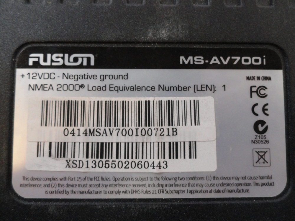 Fusion MS-AV700i Marine Entertainment System DVD/CD Player PARTS OR ...