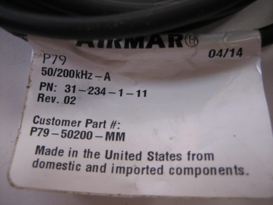 Airmar/Garmin P79-6G In-Hull Mount Adjustable Dead Rise Transducer 6 ...