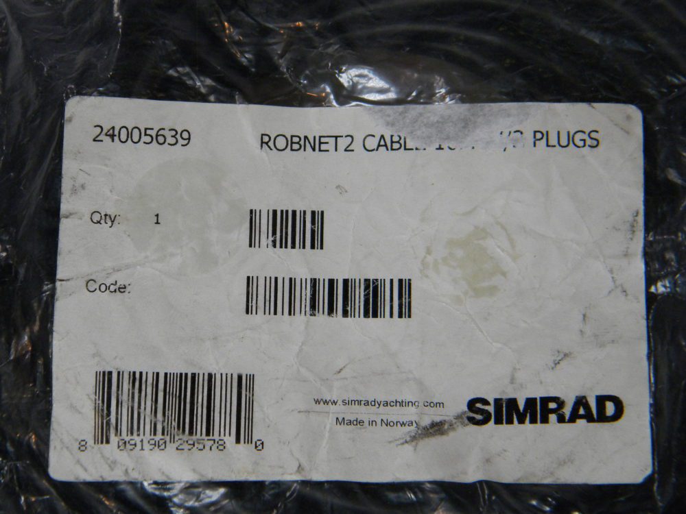 Simrad Robnet 2 Cable 10Meter w/2 Plugs - 24005639 - New in Bag - Max ...