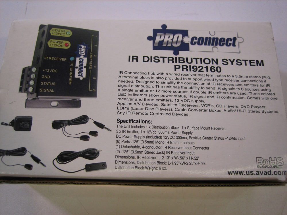 ProConnect - PRI92160 - IR Distribution System -New Open Box - Max ...