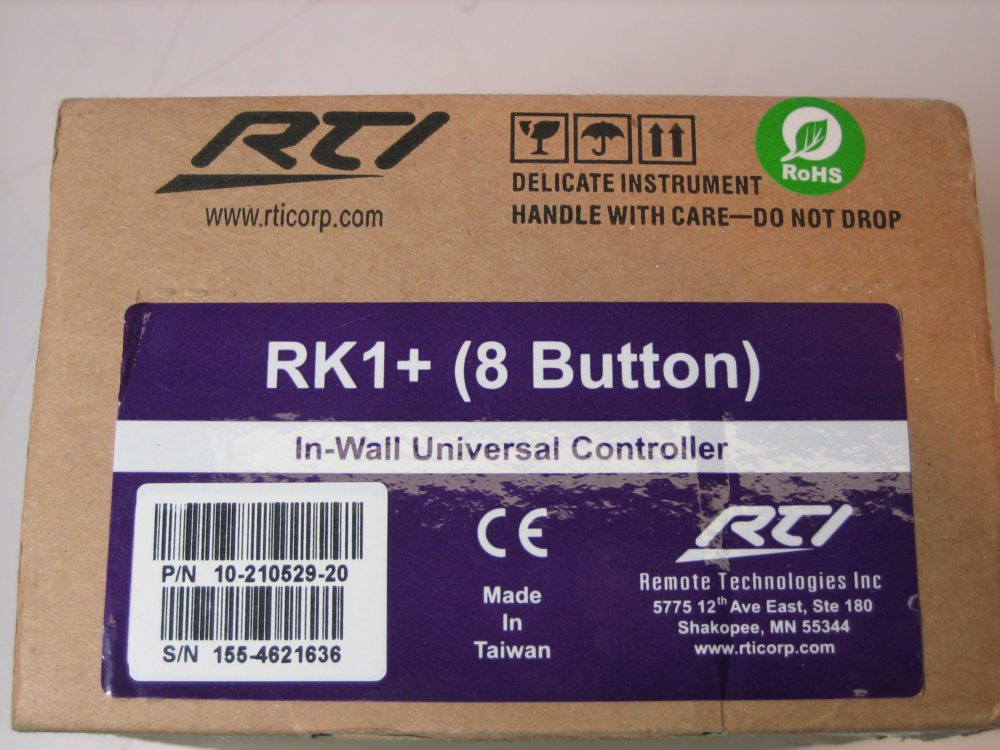 RTI - RK1+ (8 Button) In-Wall Universal Controller - New Open Box - Max ...