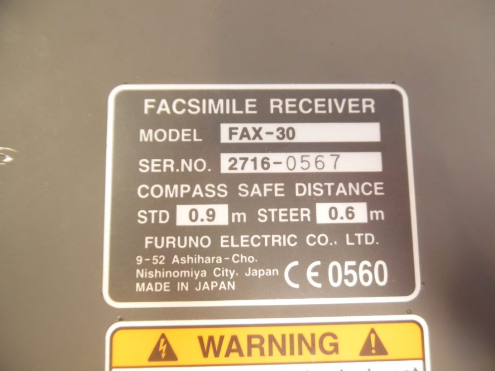 Furuno FAX-30 Weatherfax/Navtex Receiver w/ Power +Network Cables ...