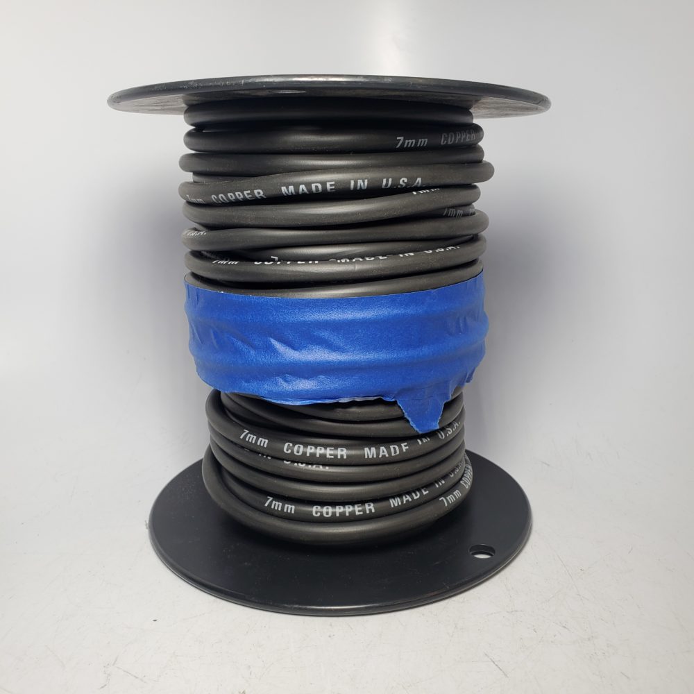 7mm Stranded Copper Core Marine Grade Ignition Wire Spool - Black ...