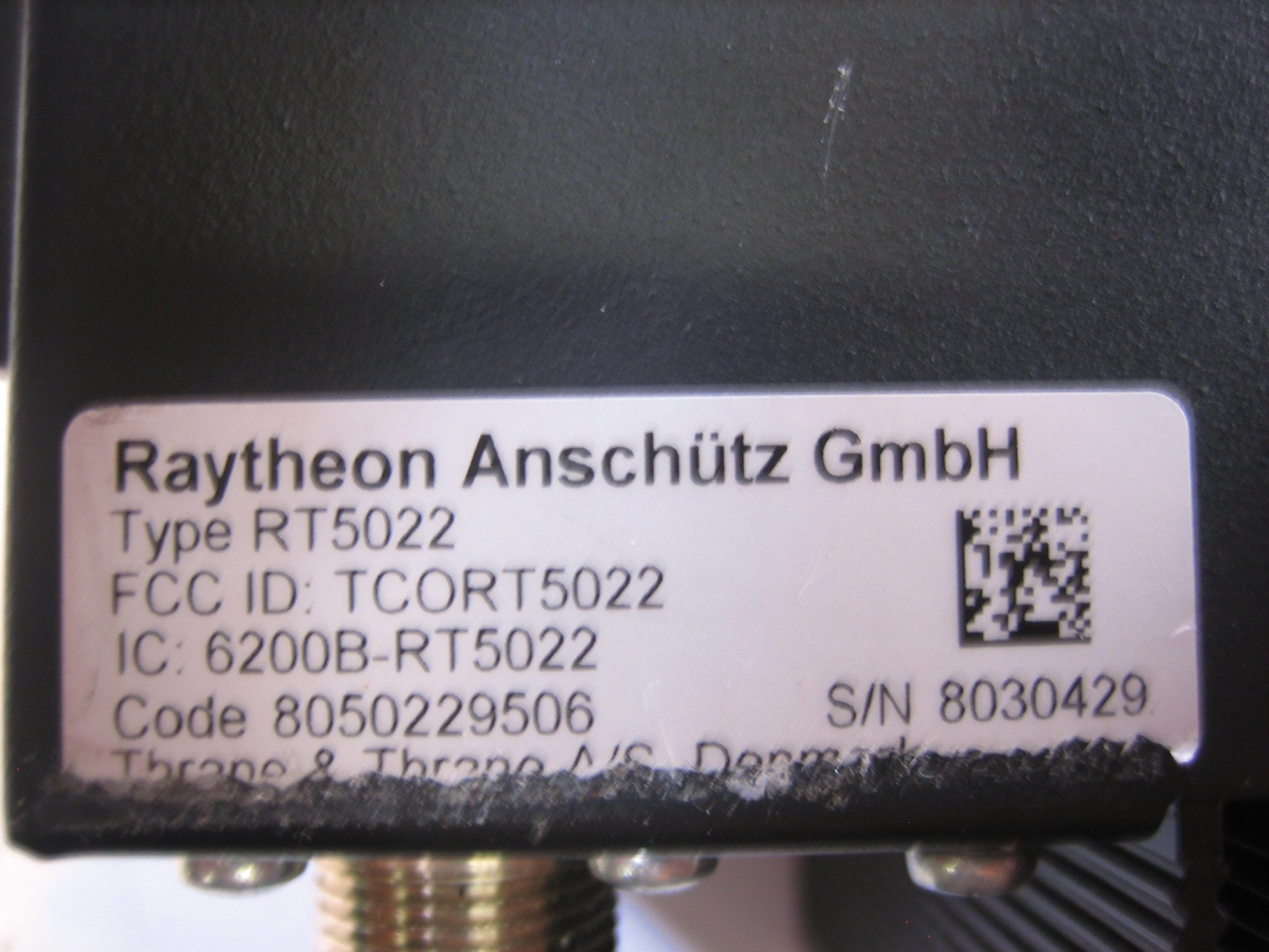 Raytheon RT5022 VHF DSC Marine Radio -For Parts - Max Marine Electronics