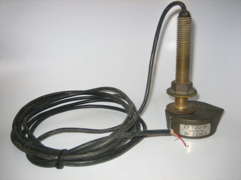 JRC CFT-201H 200 kHz Bronze Thru-Hull Transducer TESTED w/ 8' Cable ...