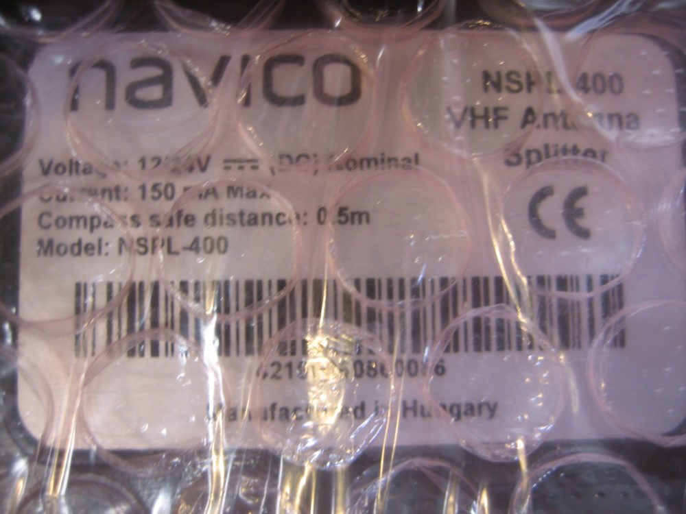 Navico Simrad NSPL-400 VHF Antenna Splitter (000-10982-001) NEW - Max ...