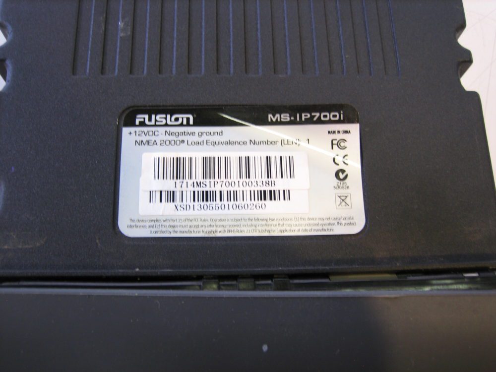 Fusion MS-IP700i Marine Receiver iPod/AM/FM/XM NMEA 2000 - FOR PARTS OR ...