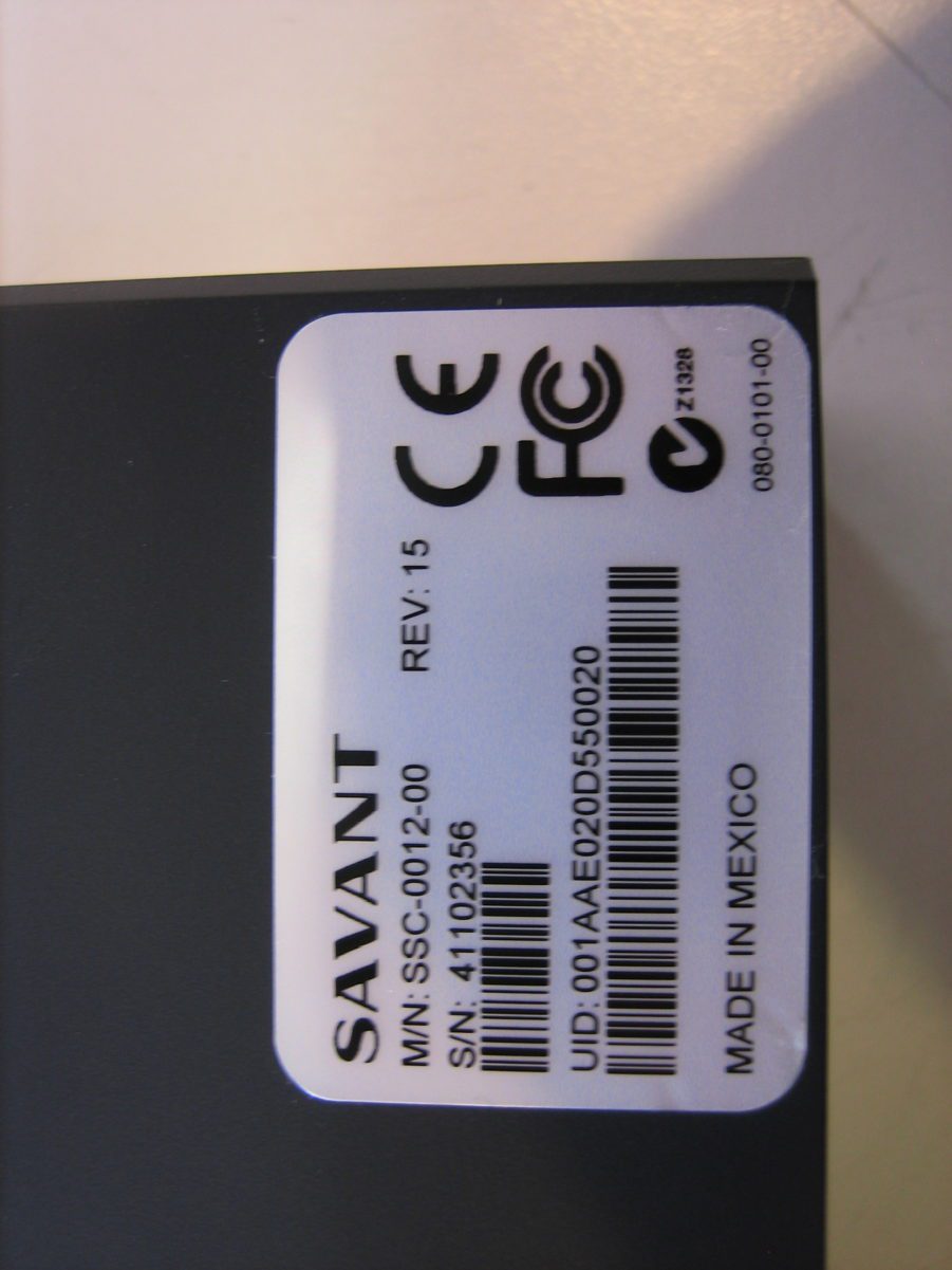 Savant SSC-0012-00 REV15 SmartControl 12 - Free US Shipping - New Open ...