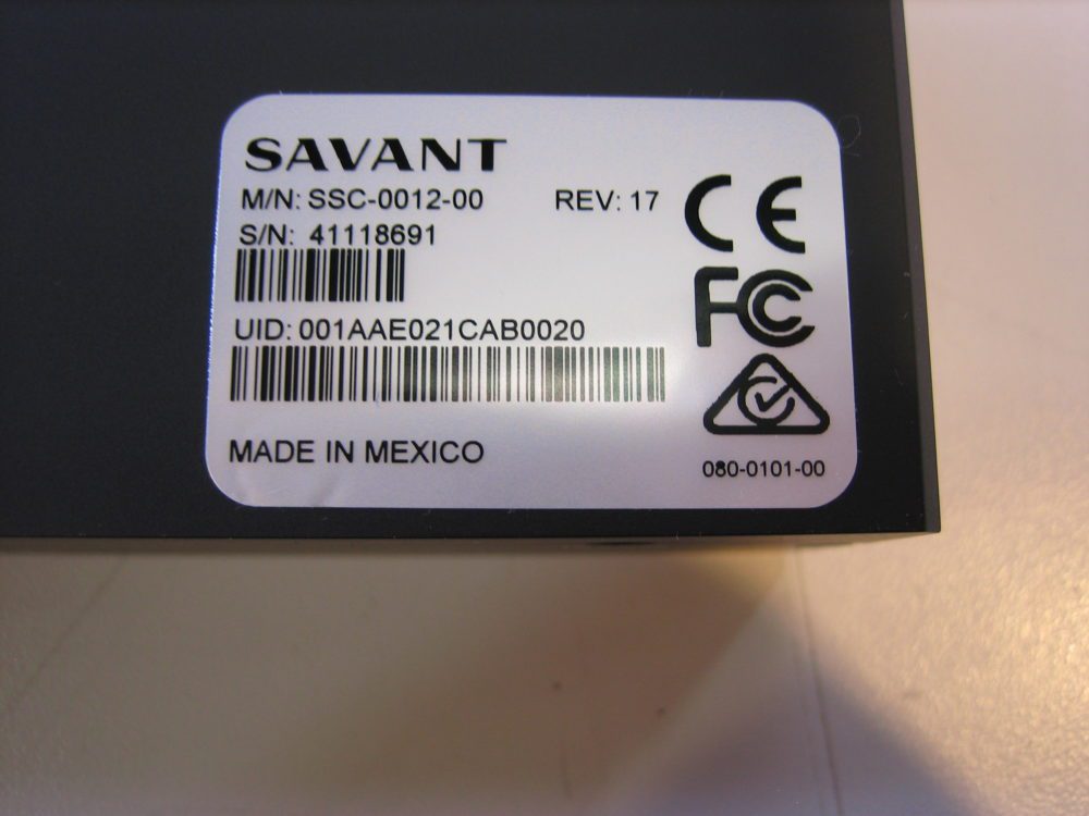 Savant SSC-0012-00 REV17 SmartControl 12 - Free US Shipping - New Open ...