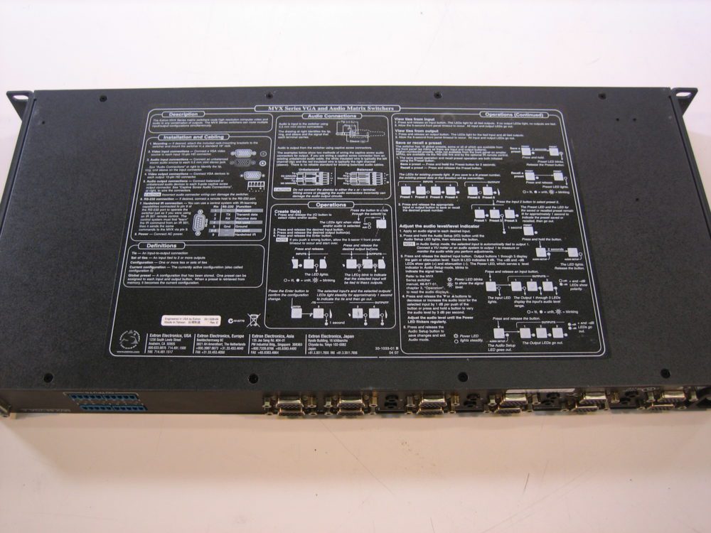 Extron-MVX84-VGA-A VGA/AudioMatrrix Switch Free US Shipping - Max ...