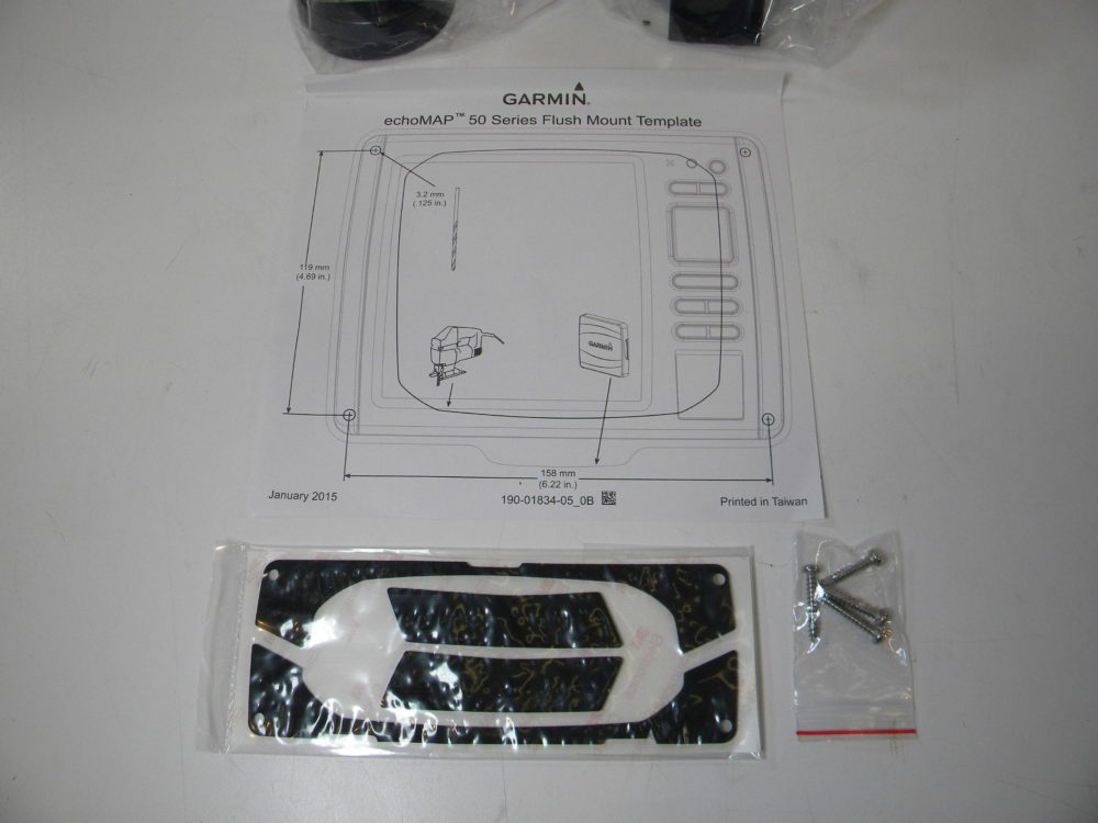 Garmin EchoMap 50 Series Flush Mount Template and Bracket Kit - New ...