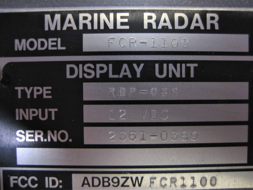 Furuno FCR-1100 RDP-089 Marine Radar Display 12 VDC - Tested Working ...