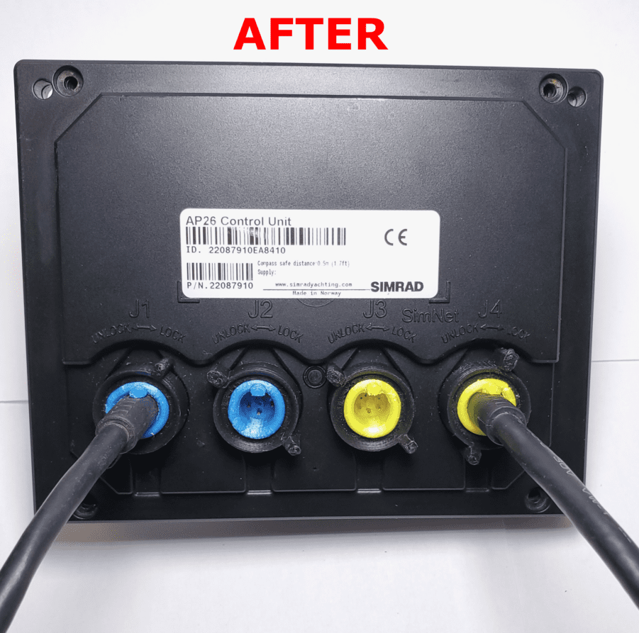 Simrad AP16 Rear Housing + Port Connector Set *NEW* Locking Cable ...