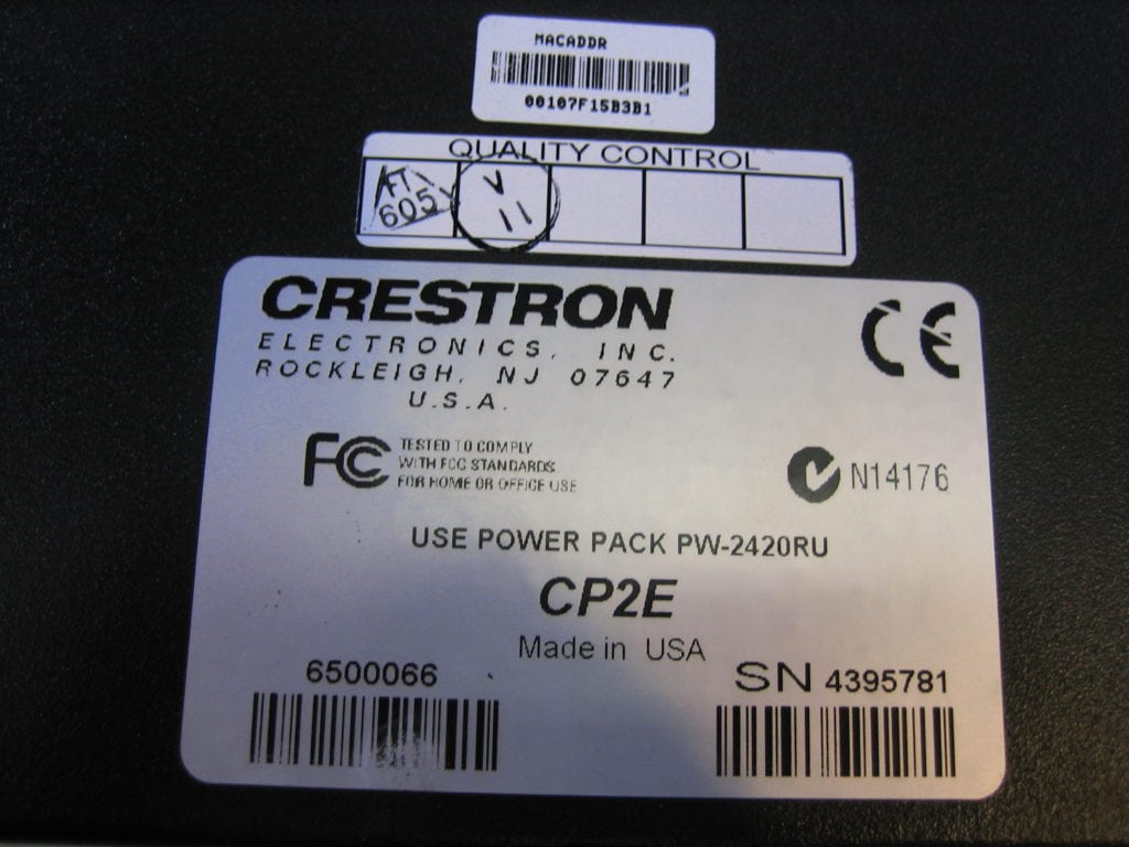 Crestron CP2E Control Processor - Used - Max Marine Electronics