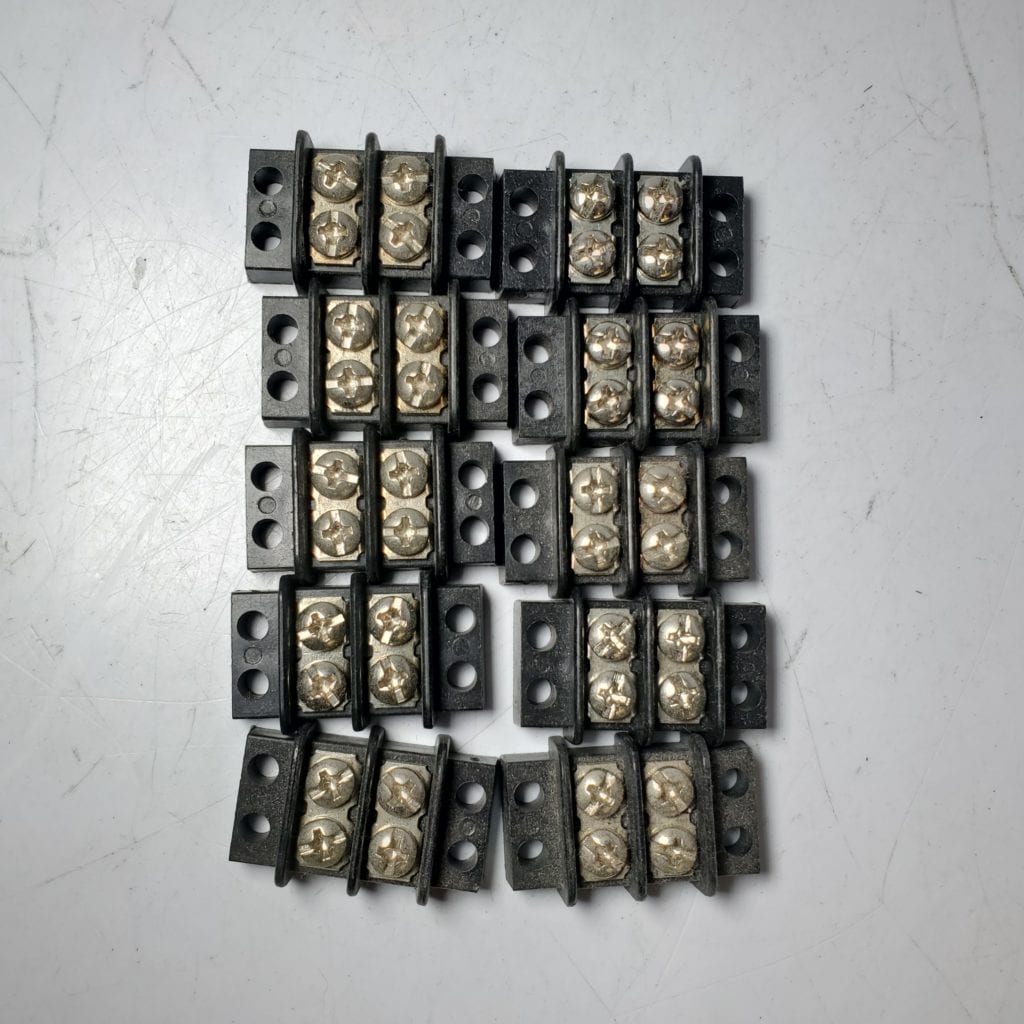 2 Gang 2 Row Combo Screw Terminal Junction Block Marine RV Auto - LOT ...